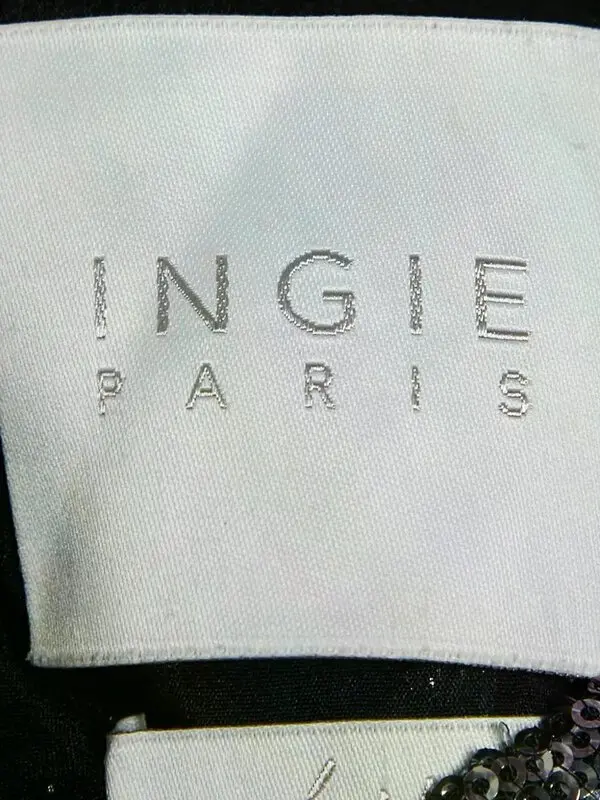 INGIE PARIS Sequined Sweetheart Neck Dress