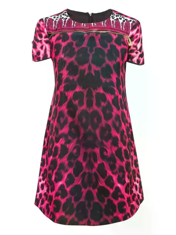 VERSUS Animal Print Dress - Pink