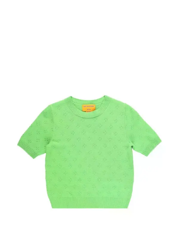 Guest In Residence Pointelle Knit T-shirt - Green