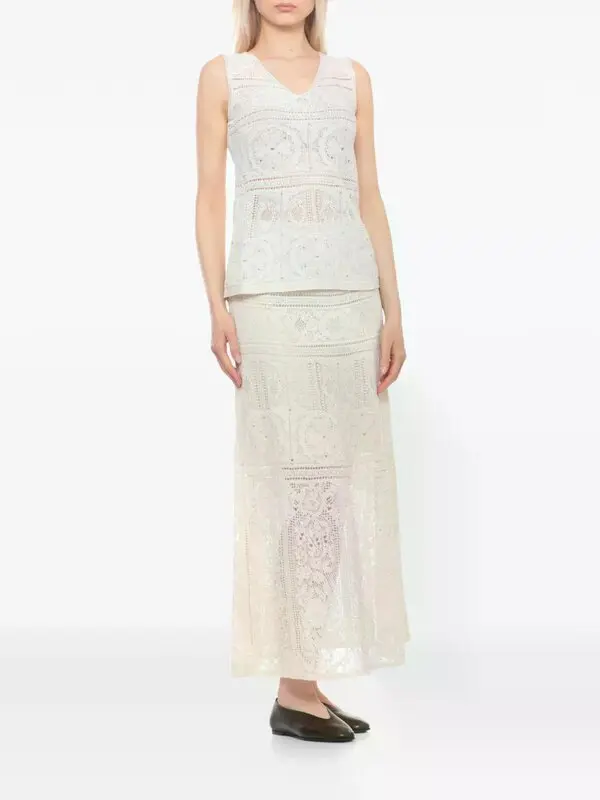 D.exterior Crochet-knit Sleeveless Top