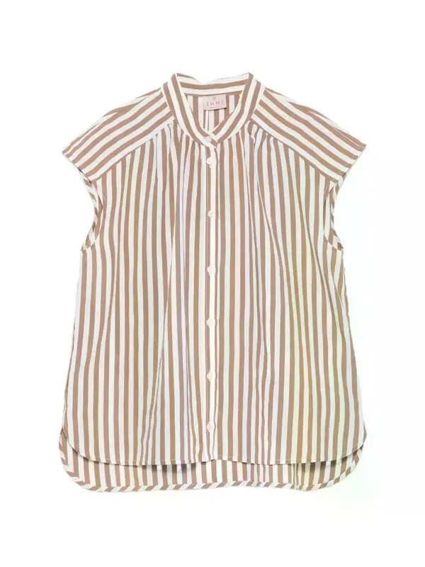 Marella Saio Striped Sleeveless Shirt - Brown
