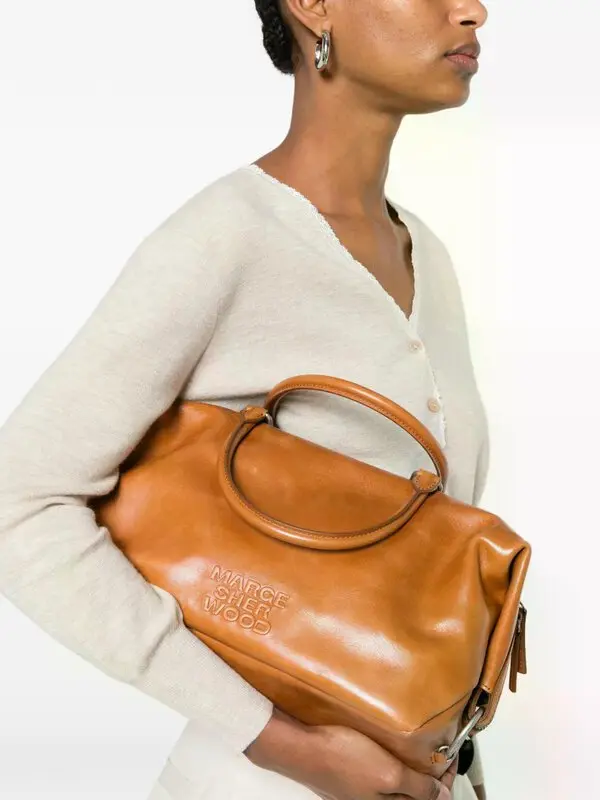 MARGESHERWOOD Embossed Logo Tote Bag