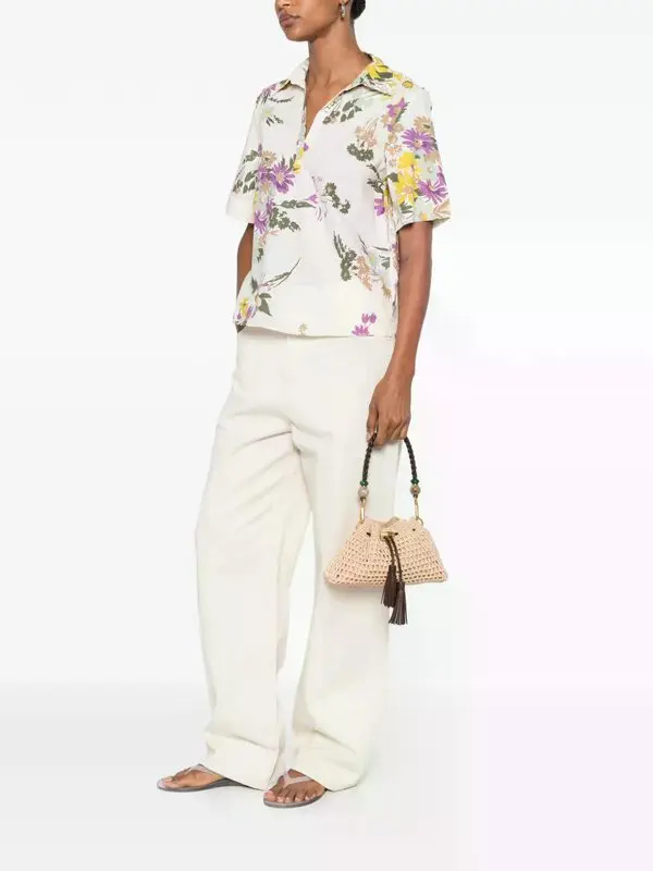 Marella Floral Print Short Sleeve Shirt