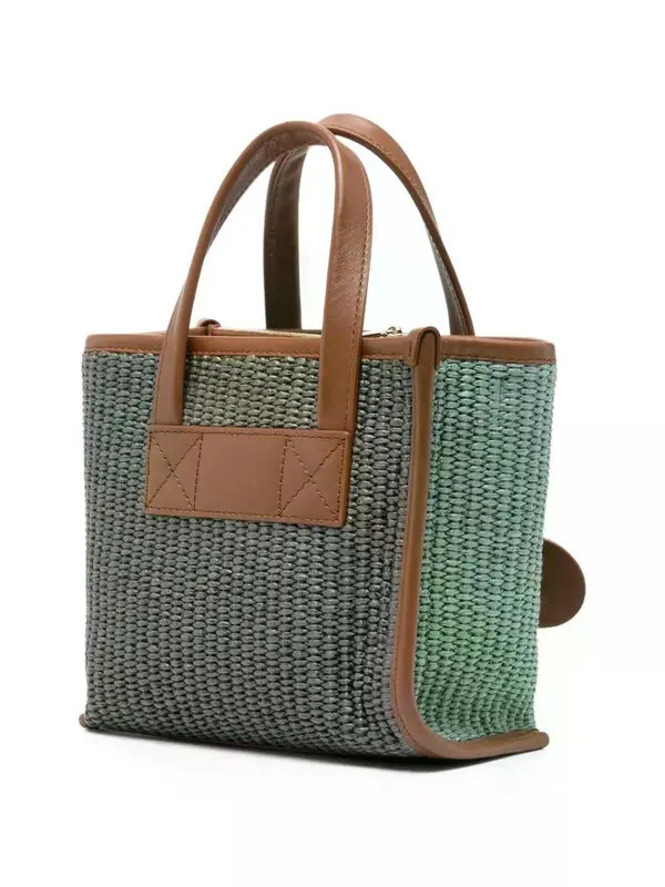 Furla Woven Leather-trim Mini Bag