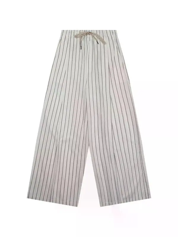 DEPARTMENT 5 Striped Cotton Trousers - Neutrals