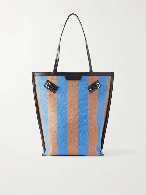 Proenza Schouler North South Days Striped Canvas Tote - Blue