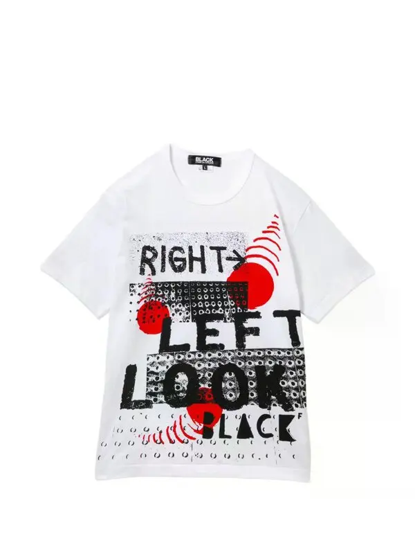 Comme Des Garçons Slogan Print T-shirt - White