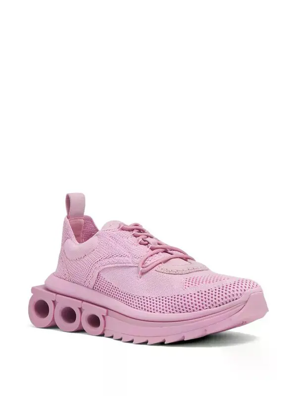 FERRAGAMO Gancini-sole Knit Sneakers