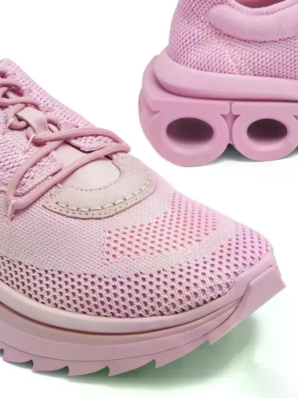 FERRAGAMO Gancini-sole Knit Sneakers