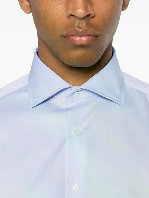 VELA SHOP Spread-collar Button-up Shirt
