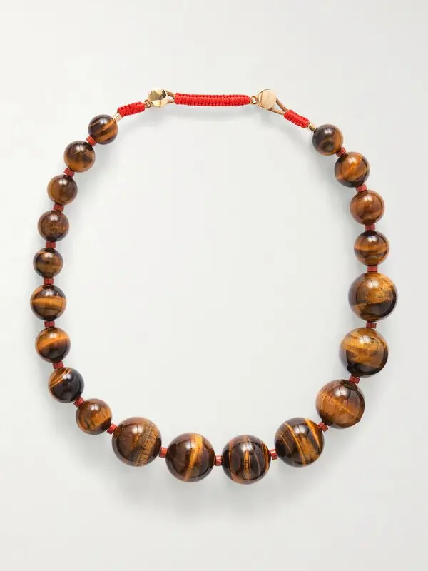 ROXANNE ASSOULIN Beaded Tiger's Eye Necklace - Brown