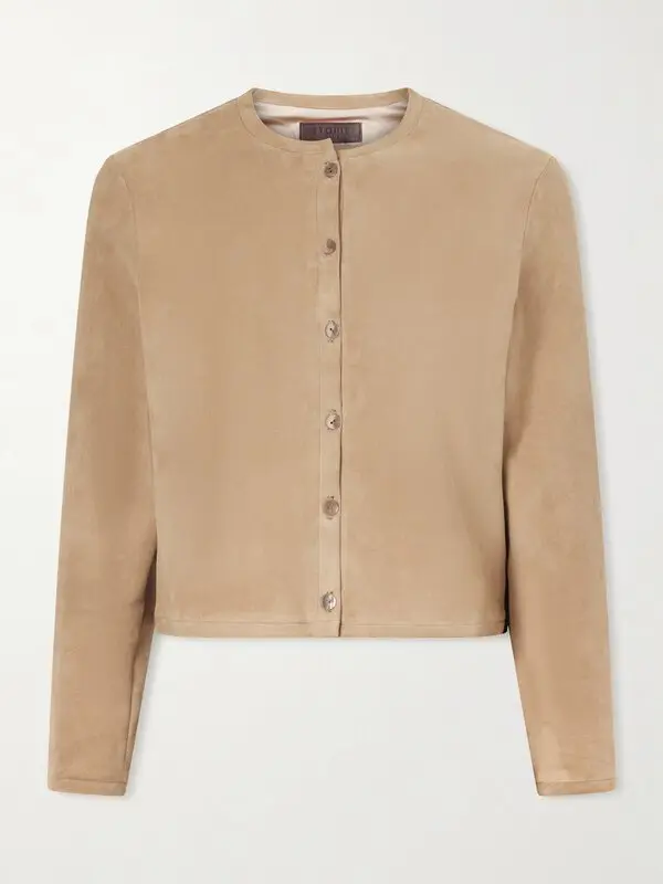 Stouls Astrid Suede Cardigan - Neutrals