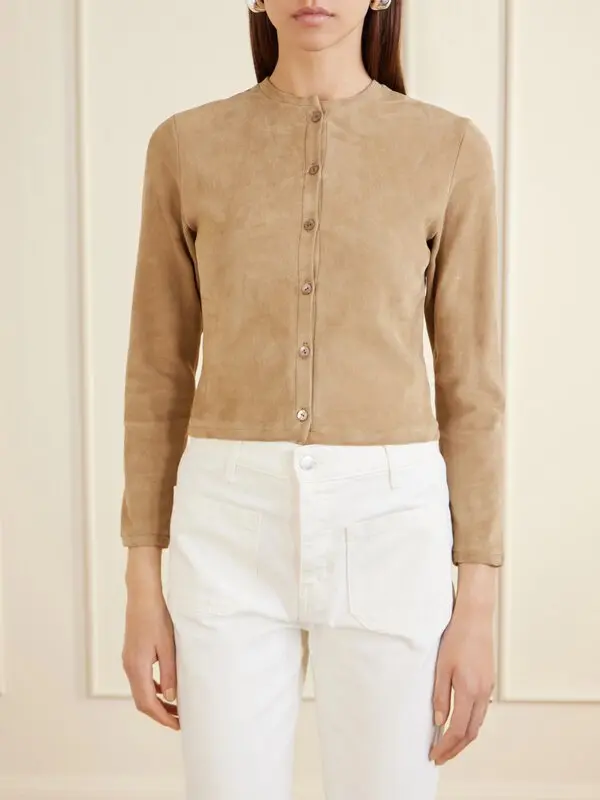 Stouls Astrid Suede Cardigan - Neutrals