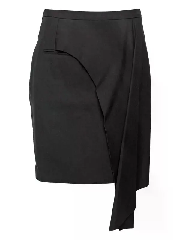 Balenciaga Draped Detail Pencil Skirt - Black