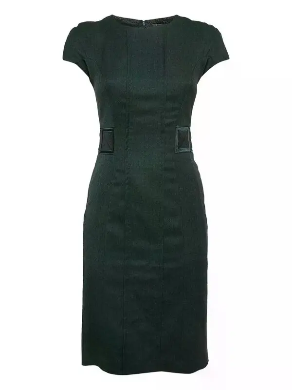Etro 2024 Wool Dress With Belt Detail - Green
