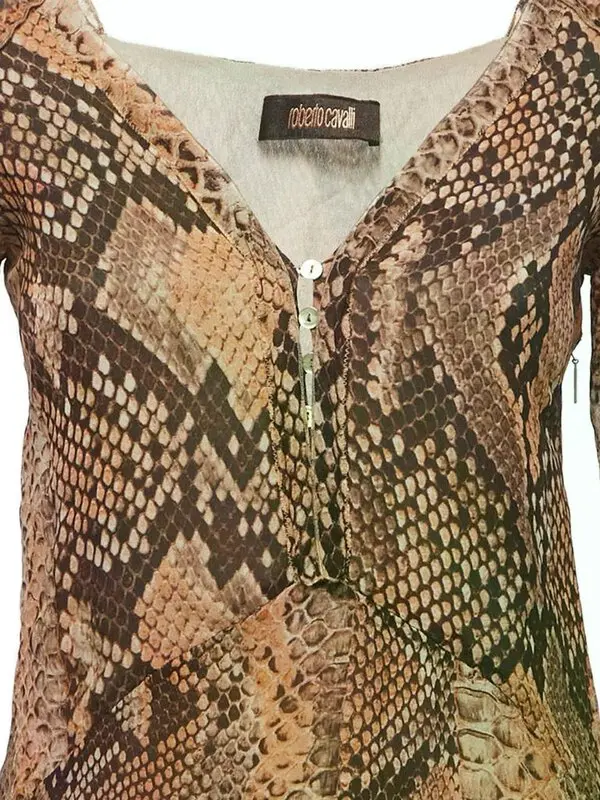 Roberto Cavalli Snake-print Mini Dress