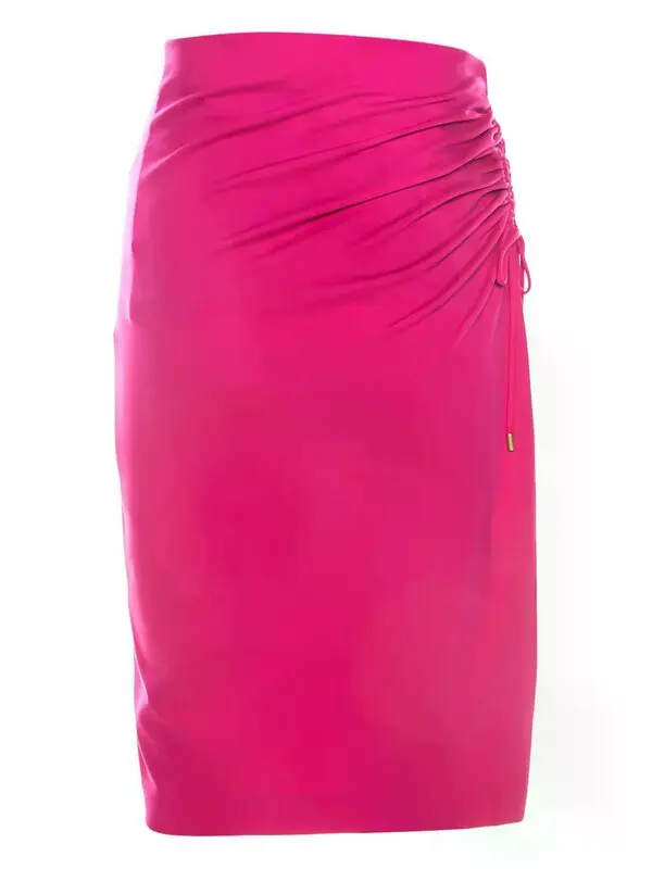 Escada Pleated Drawstring Skirt