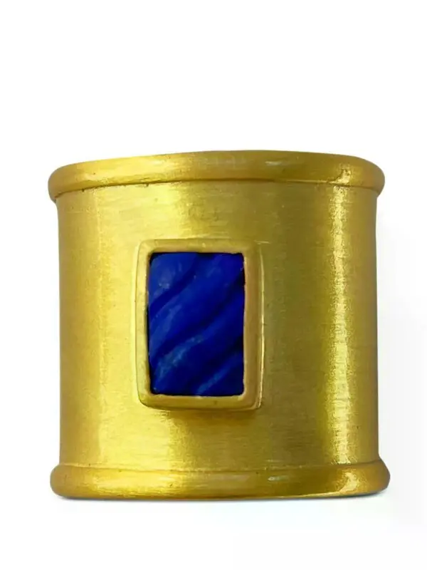 AKANSHA SETHI Ursa Lapis Lazuli Band Ring - Gold