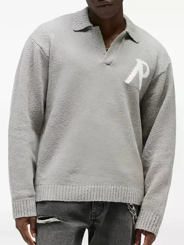 REPRESENT Logo Patch Polo-collar Sweater