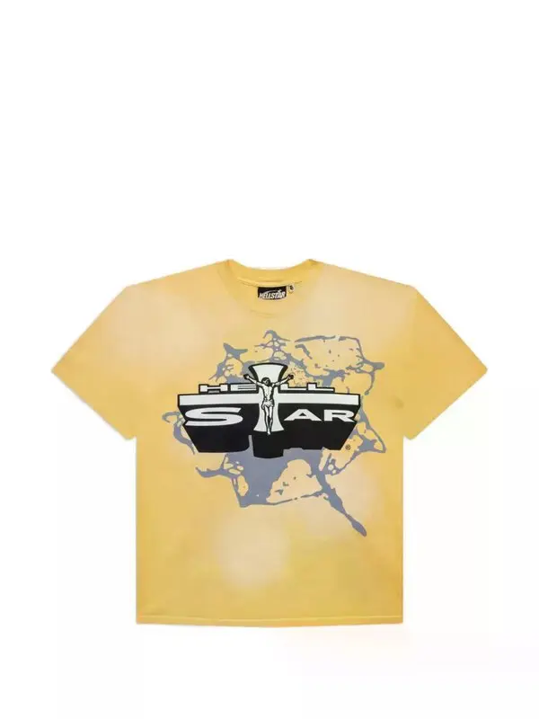 HELLSTAR Logo-print T-shirt - Yellow