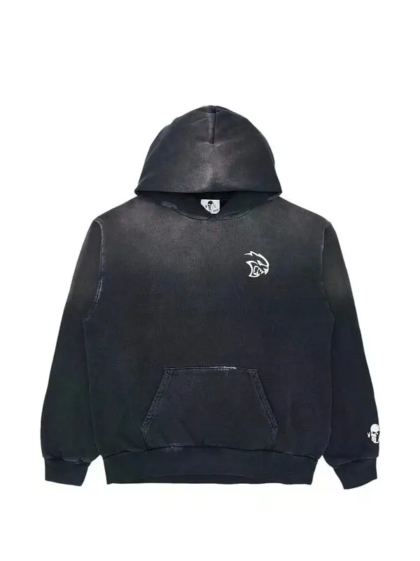 WARREN LOTAS Dodge Srt Loves Atl Logo-print Faded Hoodie - Black