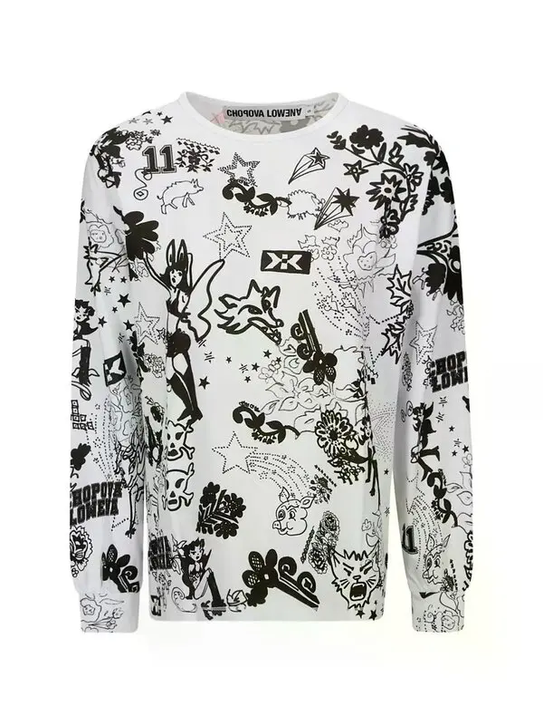 CHOPOVA LOWENA Graphic Print T-shirt - White
