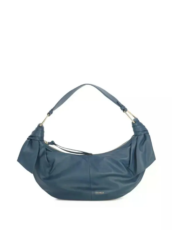COCCINELLE Furoshiki Knotted Leather Shoulder Bag - Blue