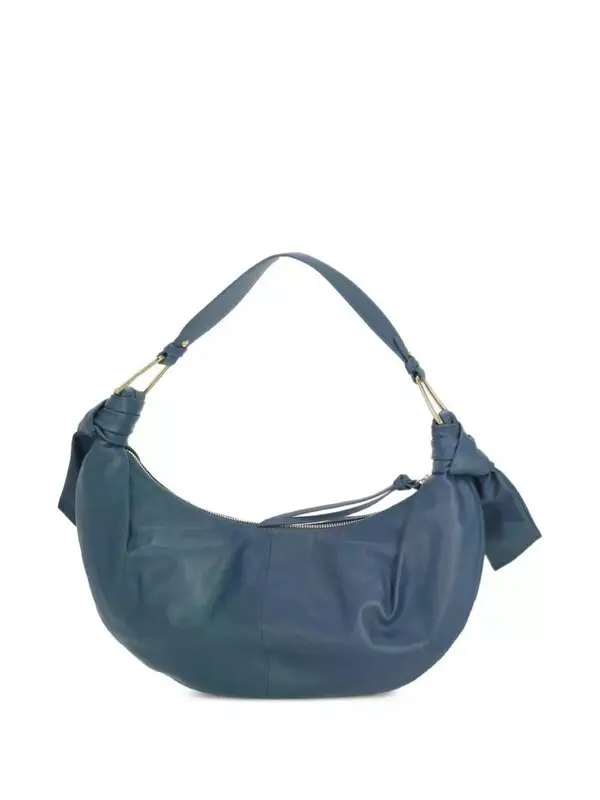 COCCINELLE Furoshiki Knotted Leather Shoulder Bag - Blue