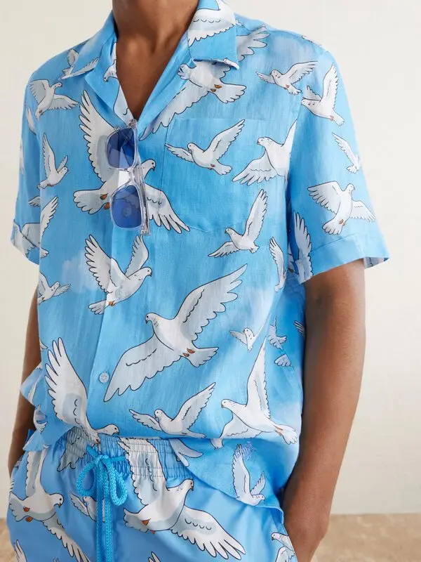 Vilebrequin 3.paradis Chelly Printed Camp-collar Linen Shirt