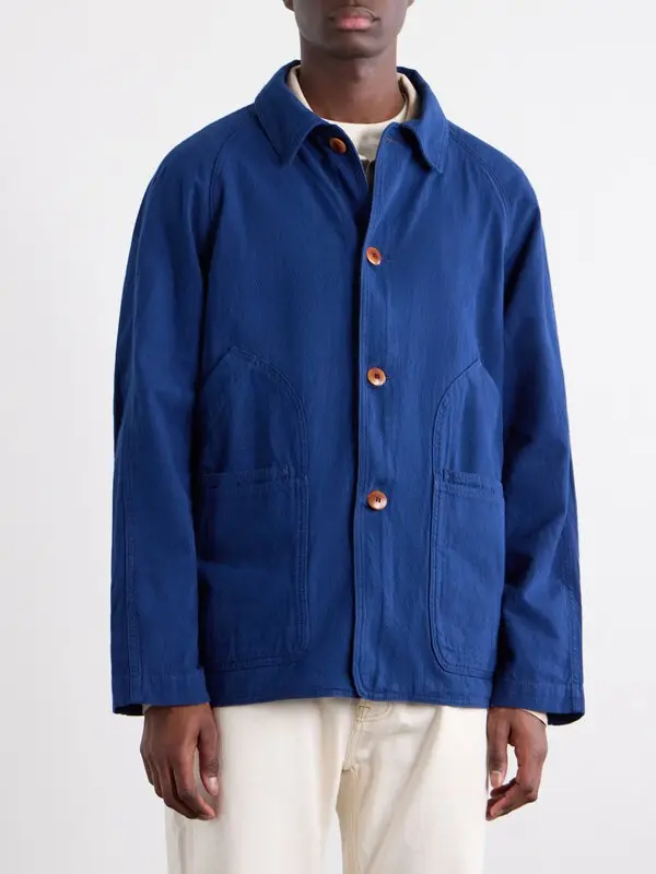 DRAKE'S Cotton And Linen-blend Chore Jacket