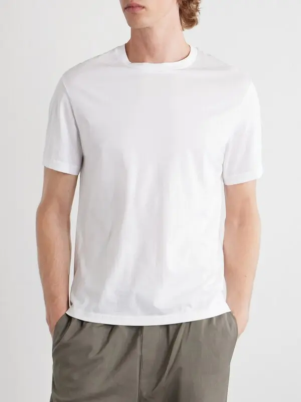 FRAME Supima Cotton-jersey T-shirt - White