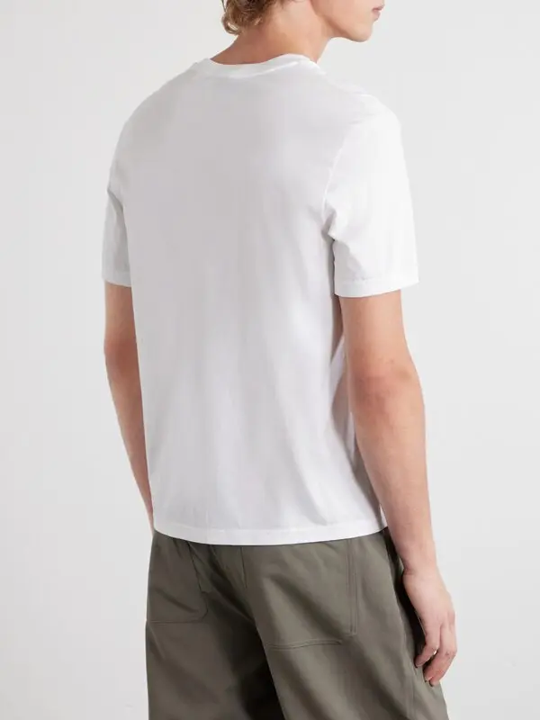 FRAME Supima Cotton-jersey T-shirt - White