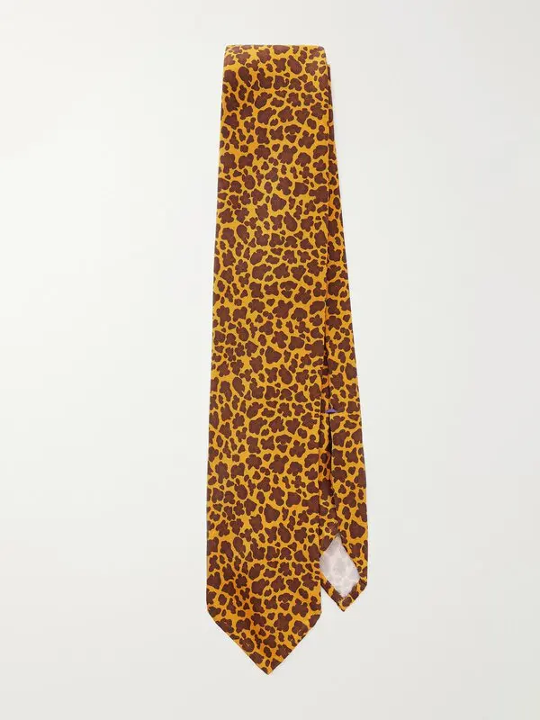 J. MUESER 8cm Silk Tie - Yellow