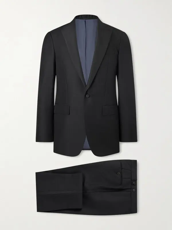 Sid Mashburn Kincaid No. 3 Wool And Mohair-blend Tuxedo Jacket