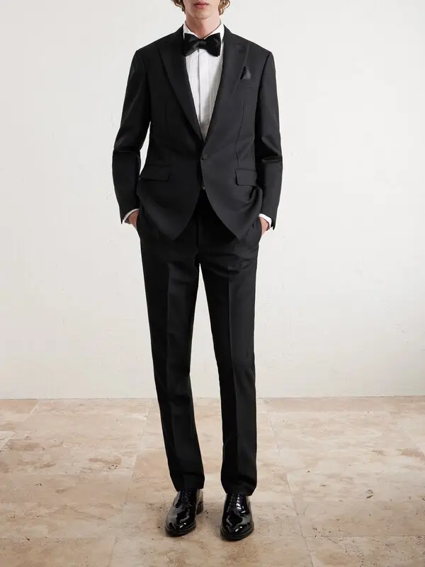 Sid Mashburn Kincaid No. 3 Wool And Mohair-blend Tuxedo Jacket