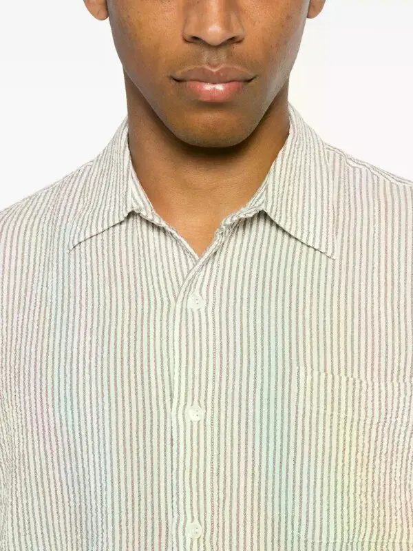 LA PAZ Stripe-print Seersucker Shirt