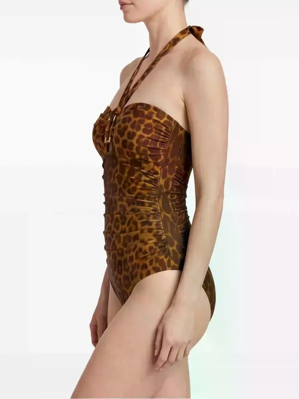 Zimmermann Mahon Bamboo-link Swimsuit - Brown