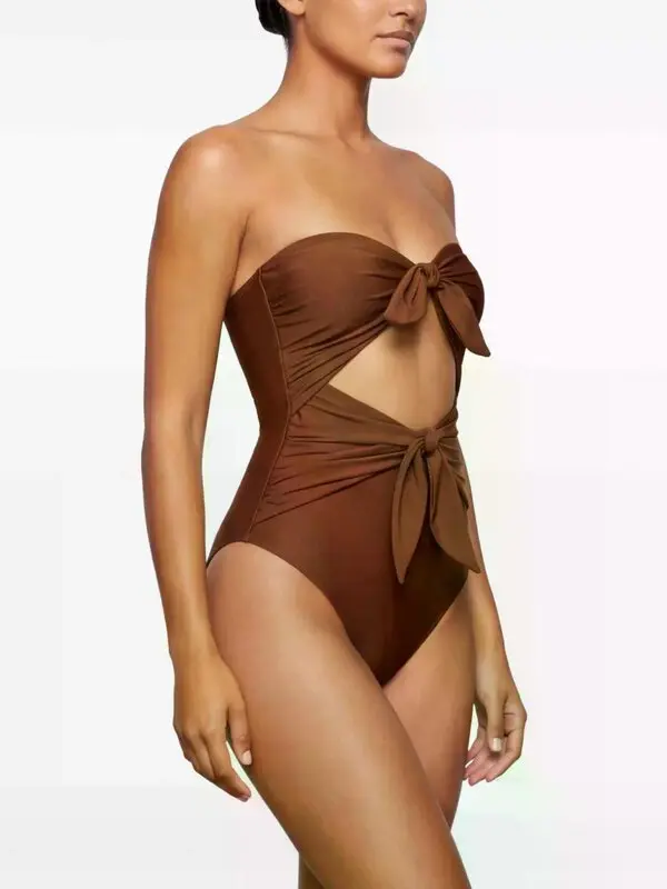 Zimmermann Aster Double-scarf Tie Swimsuit - Brown