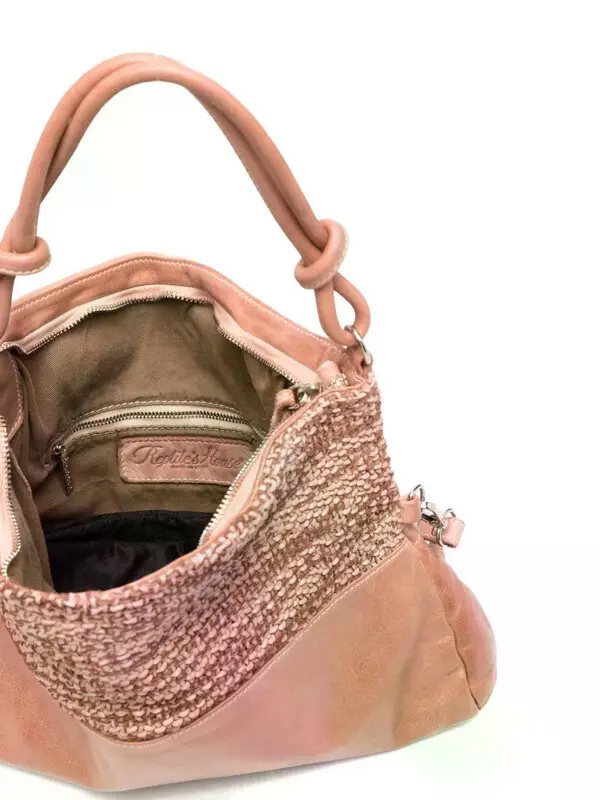 REPTILE'S HOUSE Sienna Woven-panel Leather Shoulder Bag