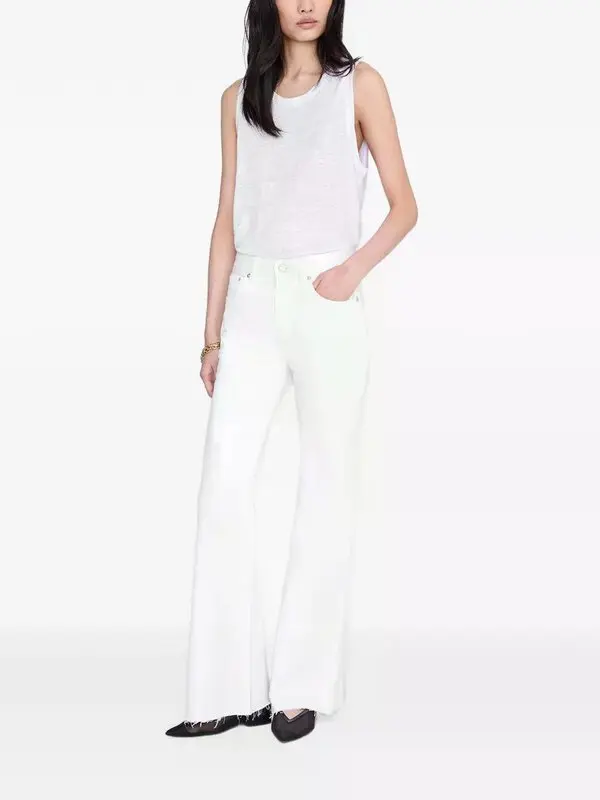 ANINE BING Wyatt Flared-leg Jeans - Ivory