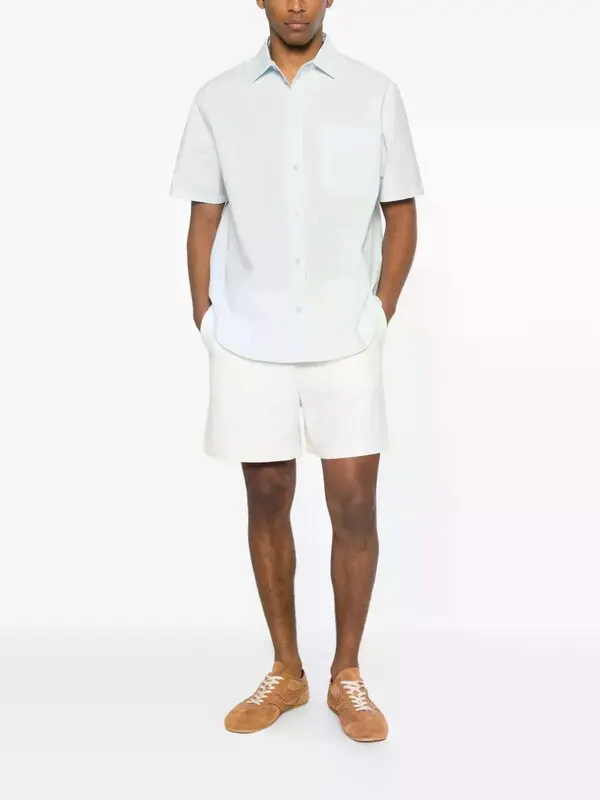 Loewe X Paula's Ibiza Anagram-embroidered Short-sleeve Shirt - Blue