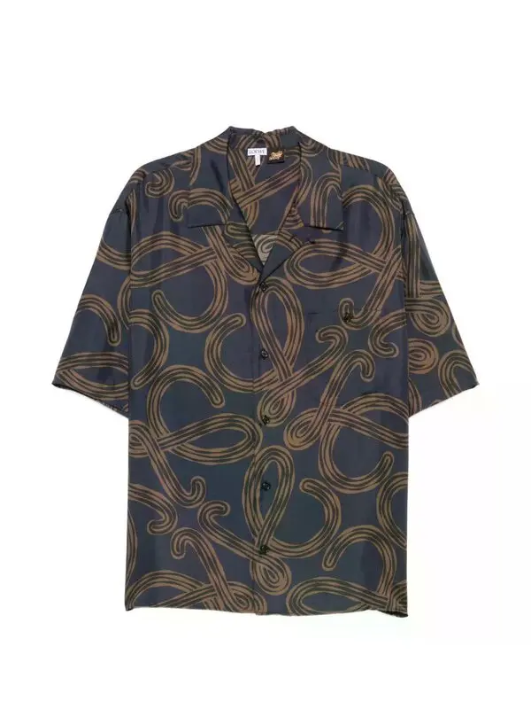 Loewe X Paula's Ibiza Anagram-print Shirt - Blue