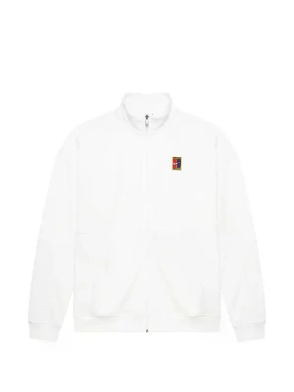 Nike Heritage Logo-patch Zip-up Sweater - White