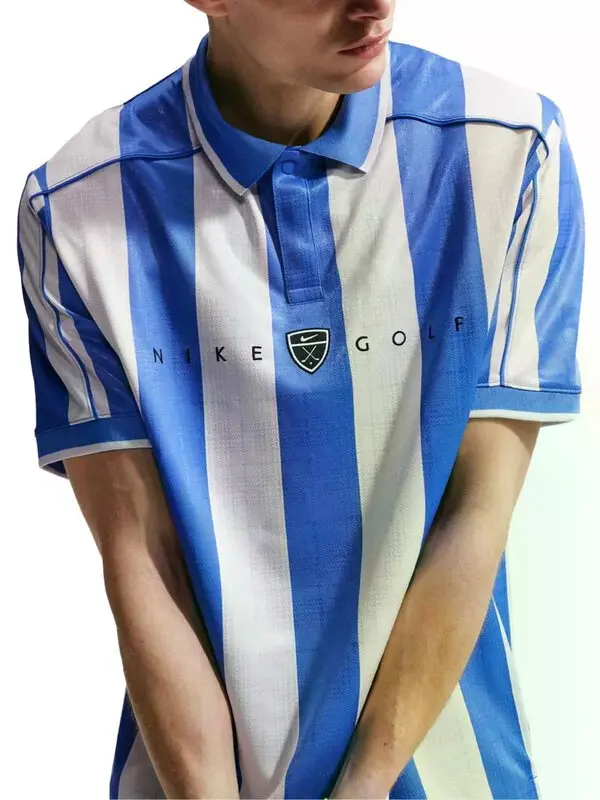 Nike Fairway Striped Logo-patch Polo Shirt