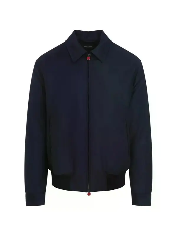 Kiton Zip-up Ribbed-trim Jacket