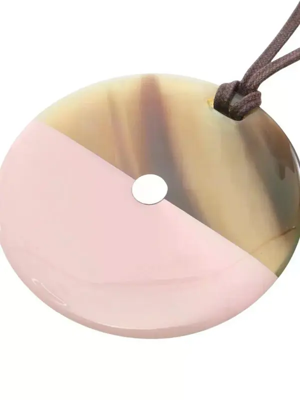 Hermès City Buffalo Horn Pendant Necklace - Pink