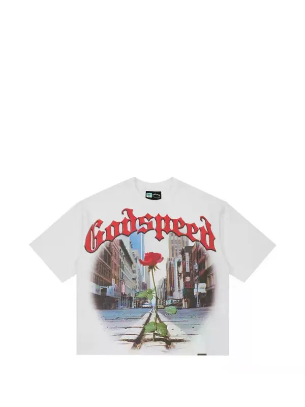 GODSPEED Concrete Rose Graphic-print T-shirt - White