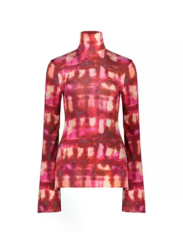 ELLERY Abstract Print Long Sleeve Top