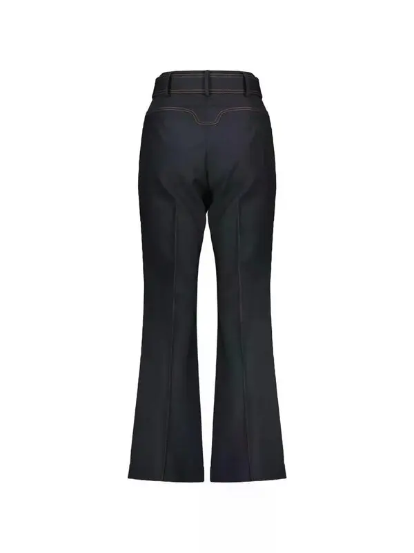 ELLERY Belted Contrast-stitch Trousers