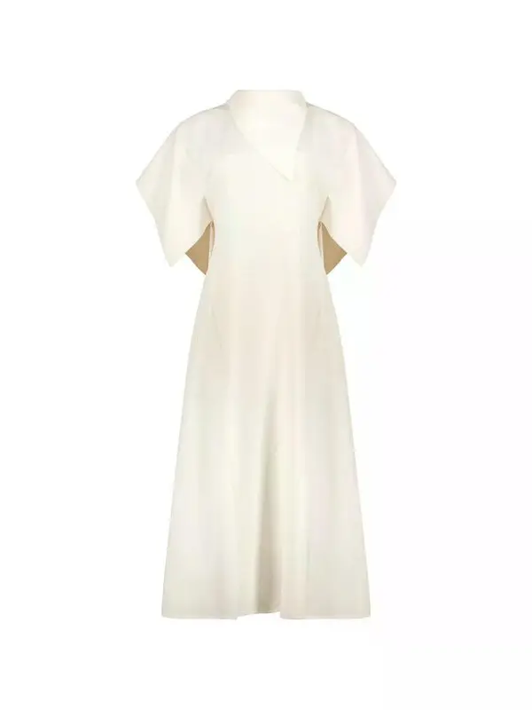 ELLERY Cape-sleeve V-neck Midi Dress